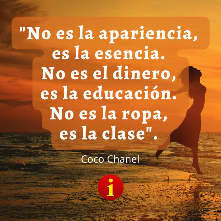 "No es la apariencia, es la esencia. No es el dinero, es la educación ...