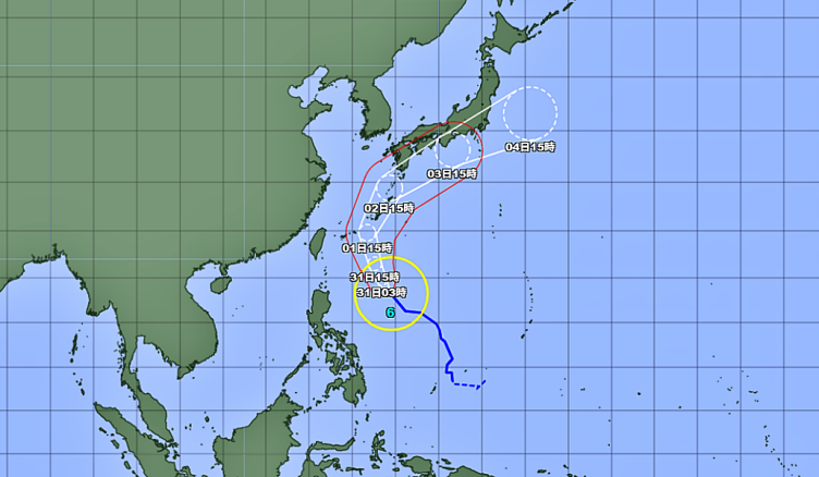Tifón Nº6 avanza hacia Japón: se parece al que causó lluvias históricas ...